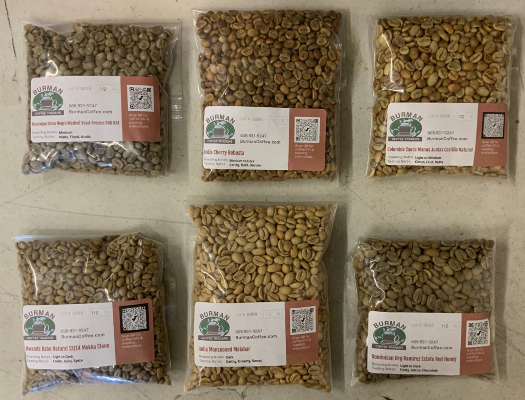 6 Half-Pound Sampler - Burman Coffee's Exotic Selection: | Burman Coffee