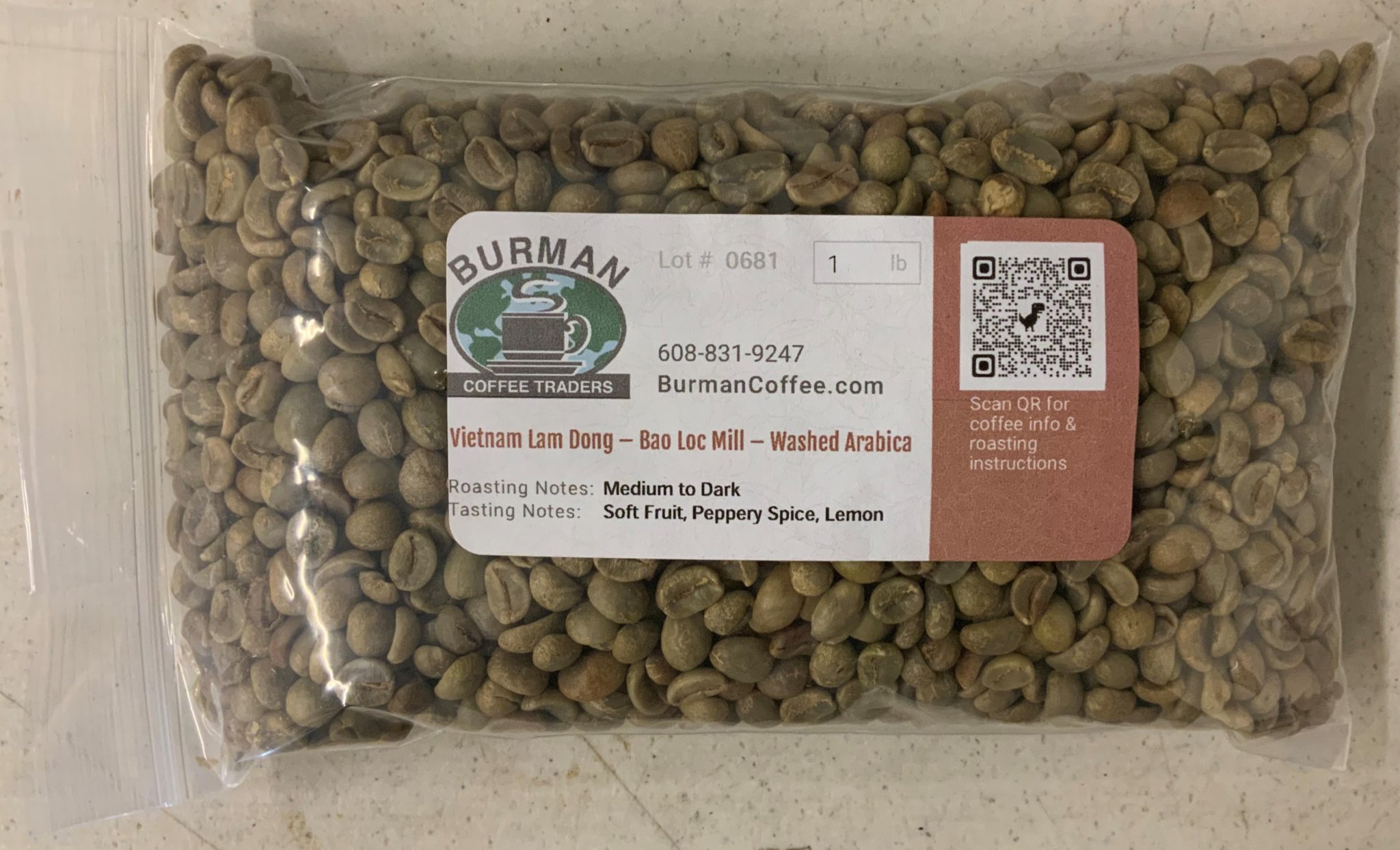 Vietnam Lam Dong Bao Loc Mill Washed Processed | Burman Coffee